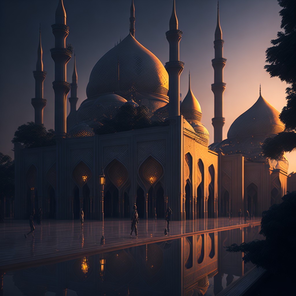 Gambar Mesjid yang Di Hasilkan Dengan Kecerdasan Buatan
